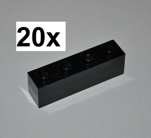 LEGO PARTS - 20X BLACK BUILDING BRICKS 1X4 STUDS/BLOCKS 3010 | eBay