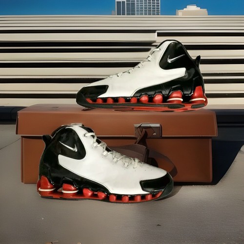 (VINTAGE) NIKE SHOX VC III “VINCE CARTER” SNEAKERS WHITE/BLACK/RED MENS ...