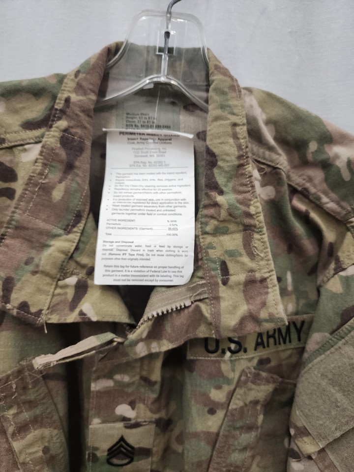 ARMY OCP MULTICAM Tops Insect Repellent Jackets TOP Medium Short | eBay