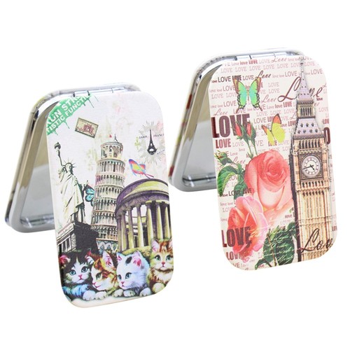 2 Pcs Rectangular Makeup Mirror Compact Pocket Rectangle Mirrors | eBay UK