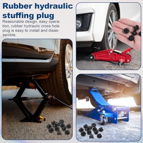 12 Pcs Hydraulic Jack Oil Plug Fit Hole of 5/16", Flat-Head Rubber ...
