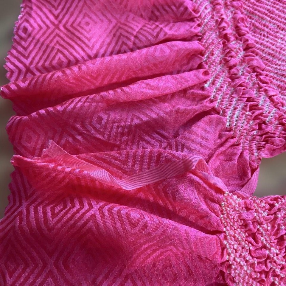 Japanese accessories Pink Shibori Kimono Obiage Obijime Set Traditional ...