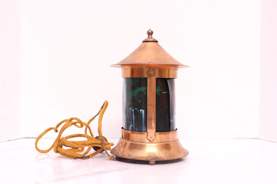 Antique Rare Waterfall Motion Lamp Revolite The Picture Lamp Williams ...