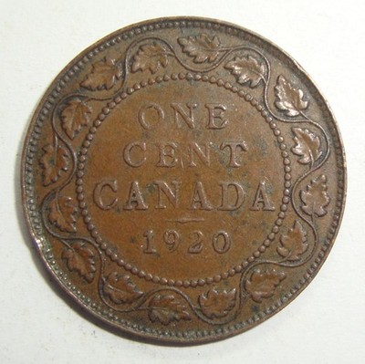 1920 CANADA ONE 1 CENT GEORGE V LARGE PENNY COIN | eBay