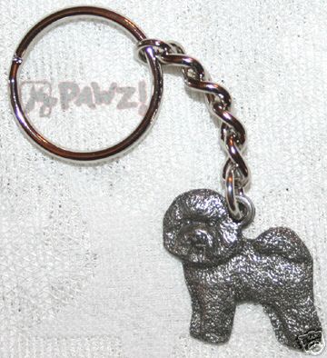 BICHON FRISE Dog Fine Pewter Keychain Key Chain Ring | eBay UK