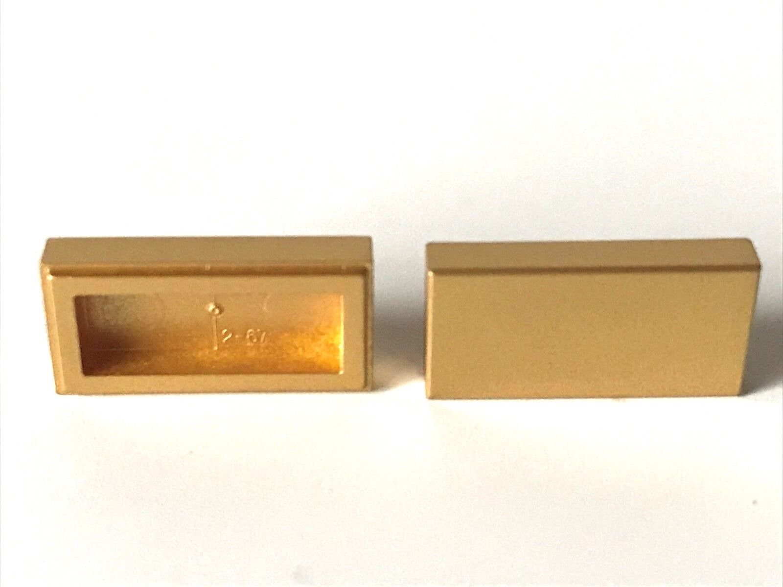 LEGO ® 10 x metallic goldene Fliesen 1x2 / metallic Golden Tile 1x2 ...