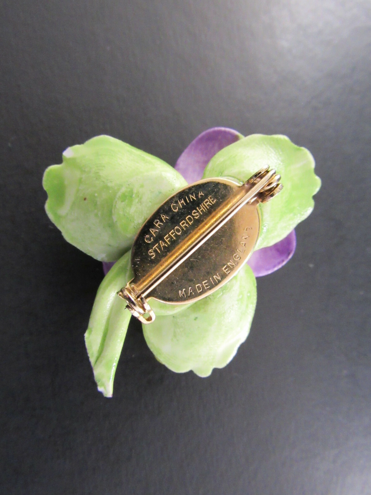 VINTAGE CARA CHINA STAFFODSSHIRE FLOWER BROOCH PIN ENGLAND (BR30) | eBay
