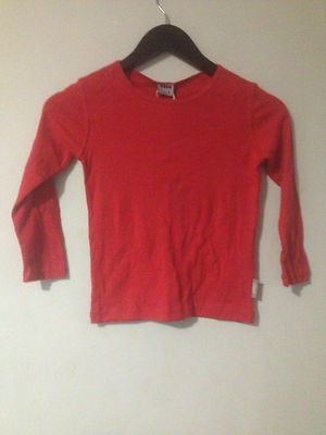 OUCH! RED GIRLS LONG SLEEVE TEE SKIVVY BNWT SZ 4 - FREE POSTAGE F53 ...