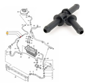 Audi A1 A3 Q7 Cooling System Plastic Flange 1K0121087B For Eng. 1.0 1.4 ...