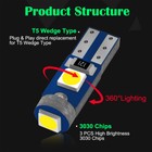 4X PREMIUM T5 BLUE DASHBOARD GAUGE 3030 LED WEDGE DASH BULB LIGHT 12V ...