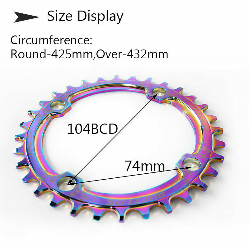 BUCKLOS Single Crankset 170mm 30-42t Round Oval Bicycle Chainring ...