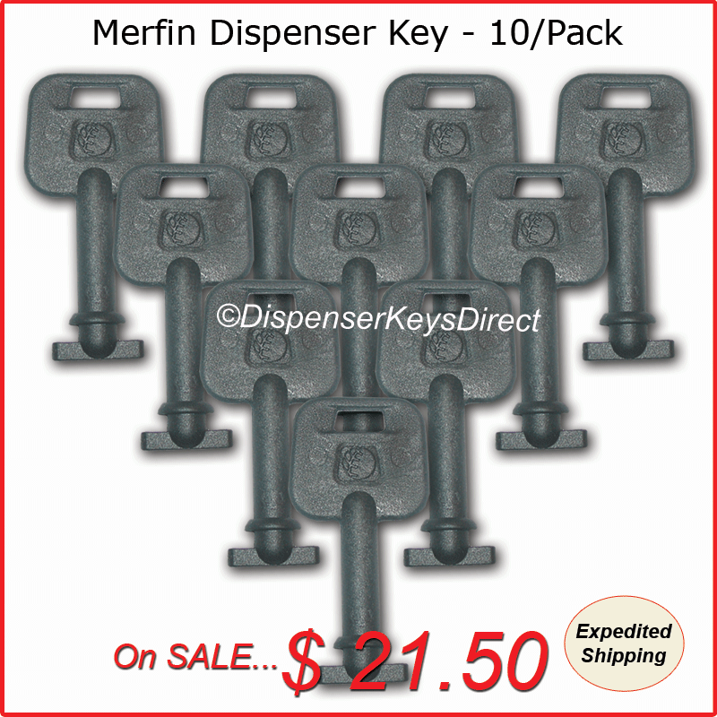 Merfin Dispenser Key for Paper Towel & Toilet Tissue Dispensers - (10 ...