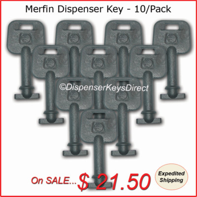 Merfin Dispenser Key for Paper Towel & Toilet Tissue Dispensers - (10 ...