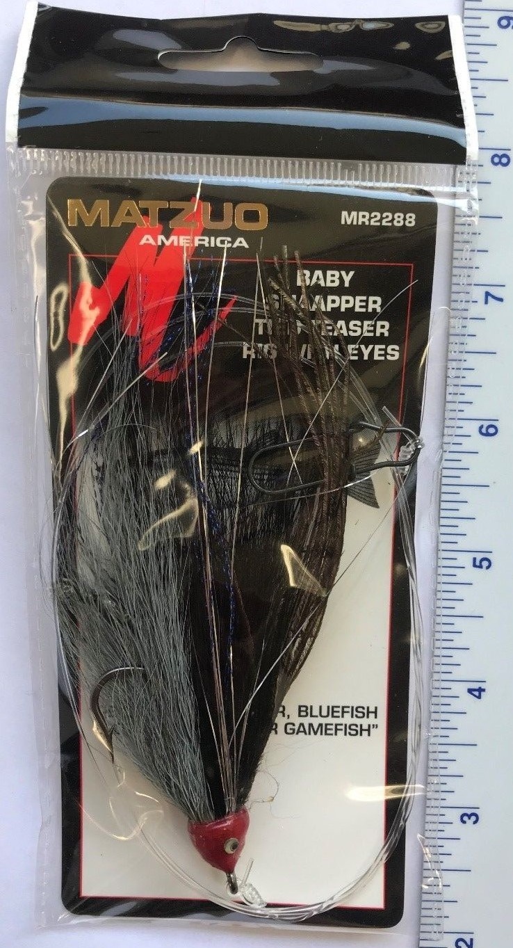 5 Matzuo Tied Teaser Rigs with Eyes 4/0 hook 60 lb.line Red MR2288 | eBay