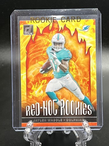 2021 RC Donruss Red Hot Rookies Jaylen Waddle Card #RHR-JWA Miami ...