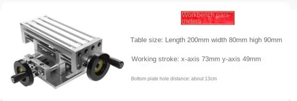 High Precision Table Tabletop Drilling and Milling Machine Cross Slide ...