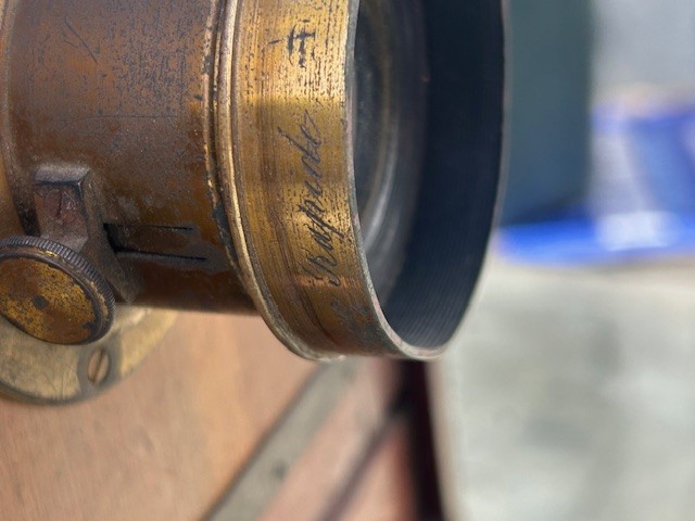 Antique Wooden Large Format Camera Brass Darlot Paris Hemispherique ...