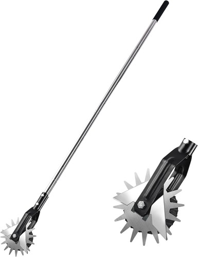 Lawn Edger Tool – Manual Rotary Grass Trimmer with 58'' Steel Handle ...