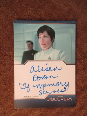 Star Trek Discovery Season 5 ALISEN DOWN Inscription Autograph | eBay
