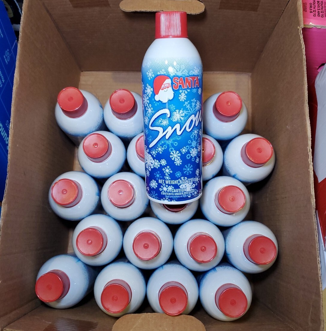 20 Can Case Bulk Lot Santa Snow Christmas Flocking Spray 9oz Window ...