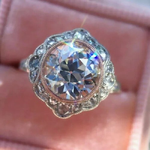 2.67Ct Lab Created Diamond Wedding Antique Ring 14K White Gold Over | eBay