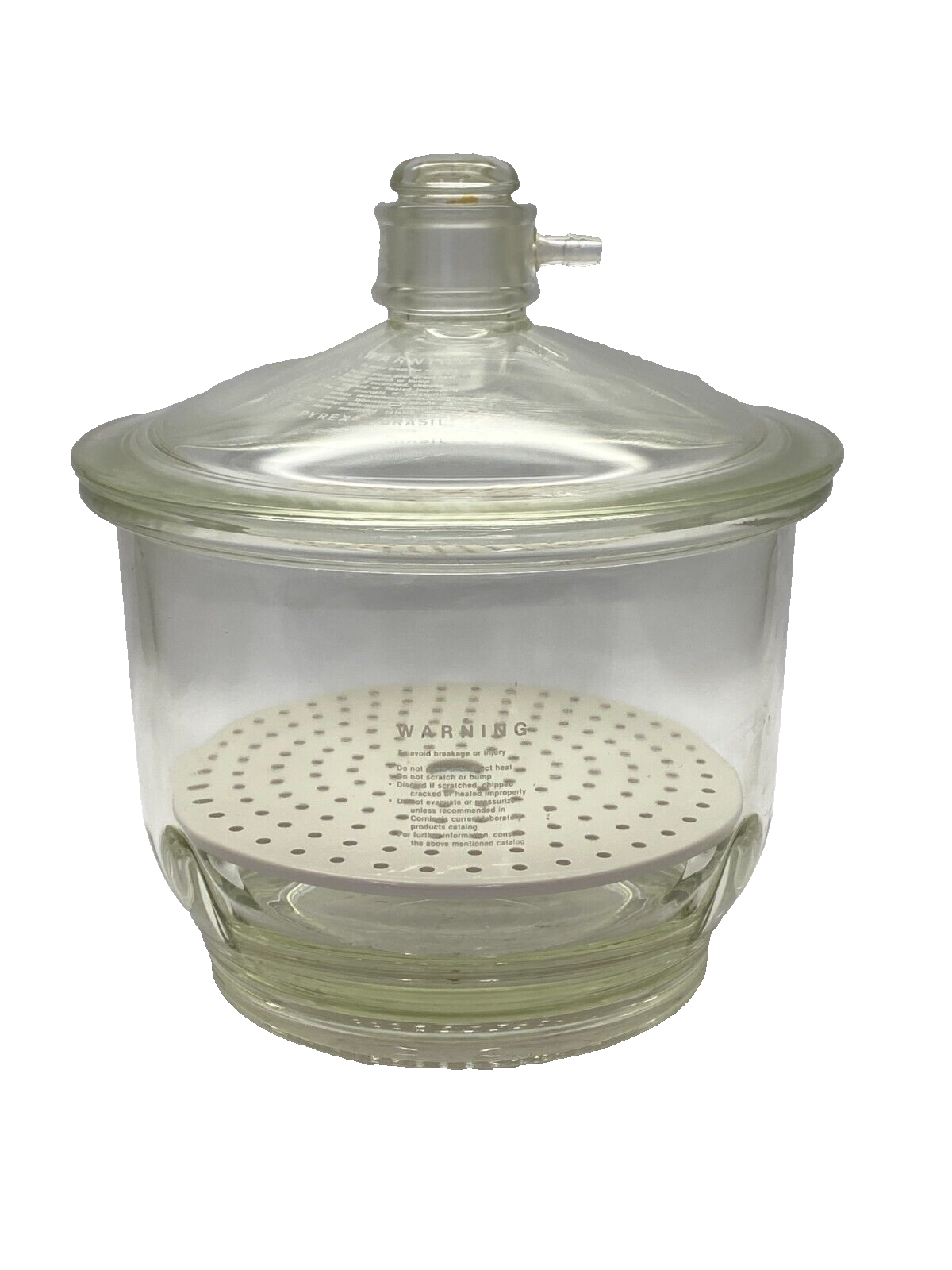 Corning PYREX Glass 7.5L Large Vacuum Desiccator 55/38 Sleeve & Plate ...