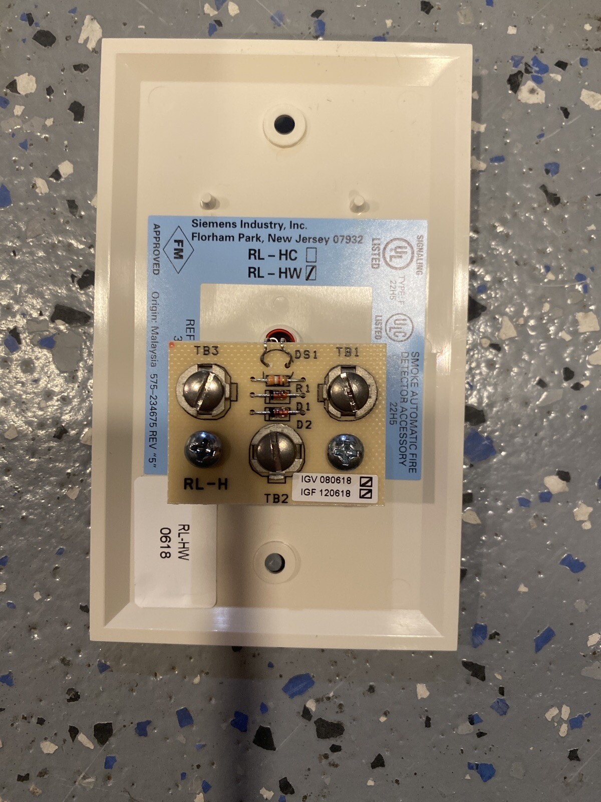 Siemens RL-HW Fire Alarm Remote Test Lamp LED | eBay