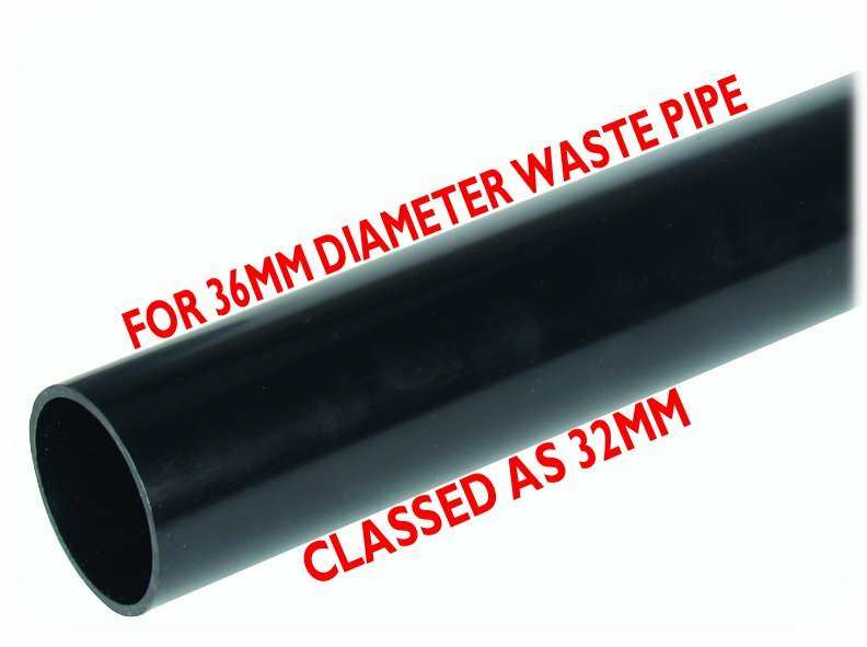 BLACK Waste Pipe Fittings Elbows for 32mm 36mm x 10 for Solvent Weld ...