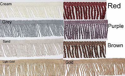 Twisted Rope Tassel Trim 8 CM 3" Bullion Fringe Available 8 Colours #1 ...