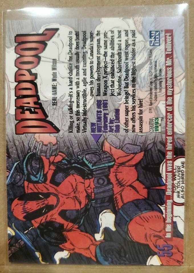 1993 Marvel Masterpieces #55 Deadpool Trading Card FREE SHIPPING | eBay