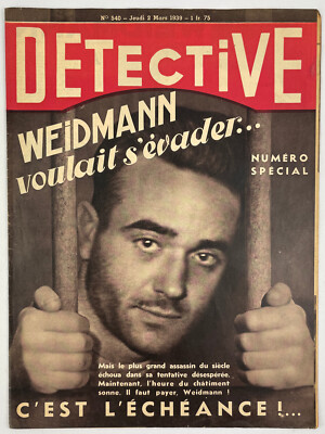 Detective, 2 Mars 1939, No. 540, Vintage French True Crime Magazine ...