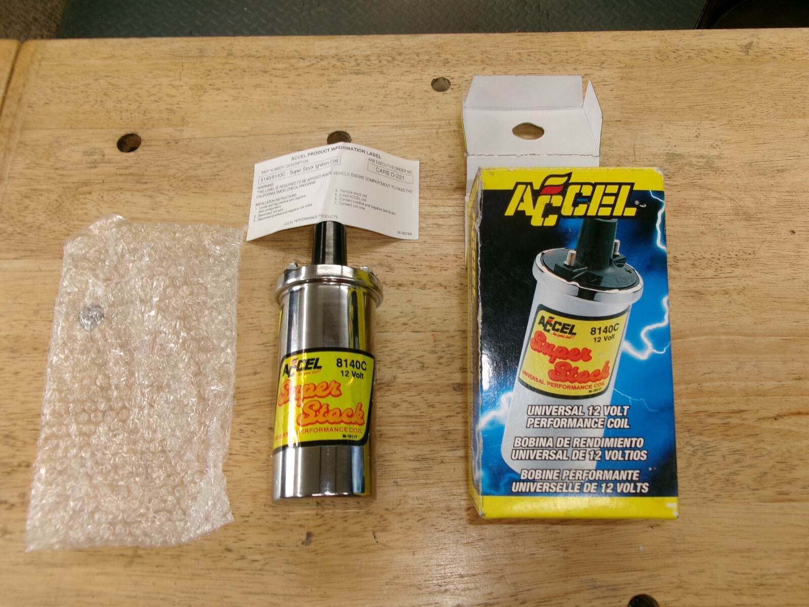 8140C ACCEL Ignition Coil Chrome - 42000v 1.4 ohm primary - Points ...