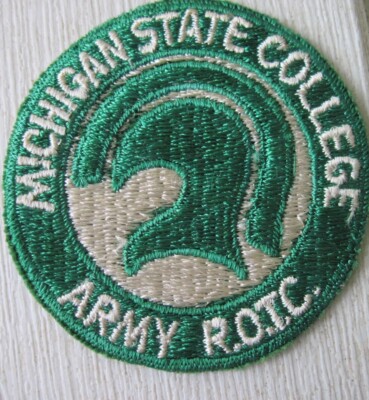 Army vintage color Patch ROTC program MICHIGAN STATE COLLEGE E. Lansing ...