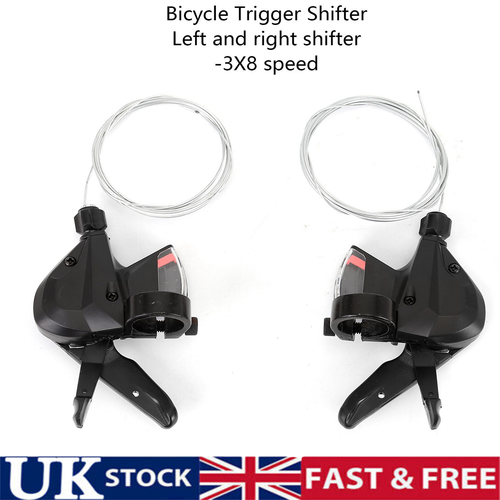 Bike Gear Shifter 3x8 24 Speed Shift Lever Cable Trigger Fit For ...