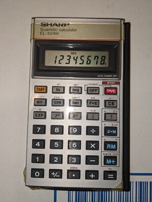 SHARP EL-509H Vintage Pocket Scientific Calculator | LCD Display | 8 ...