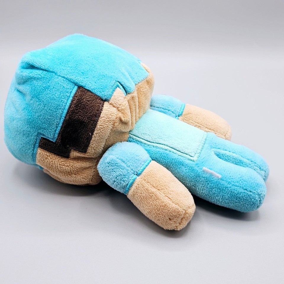 Minecraft Plush 8" Happy Explorer Diamond Steve Blue Stuffed Animal Toy ...