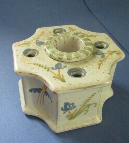Ancient Inkwell in Faience from the East Style Quimper Rouen Etc Late ...