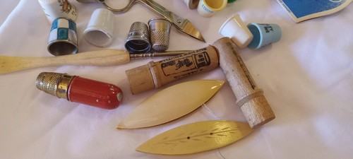 Lot of sewing items! HUGE LOT! ELVIS THIMBLE LOTS CELLULOID BOBBINS ...
