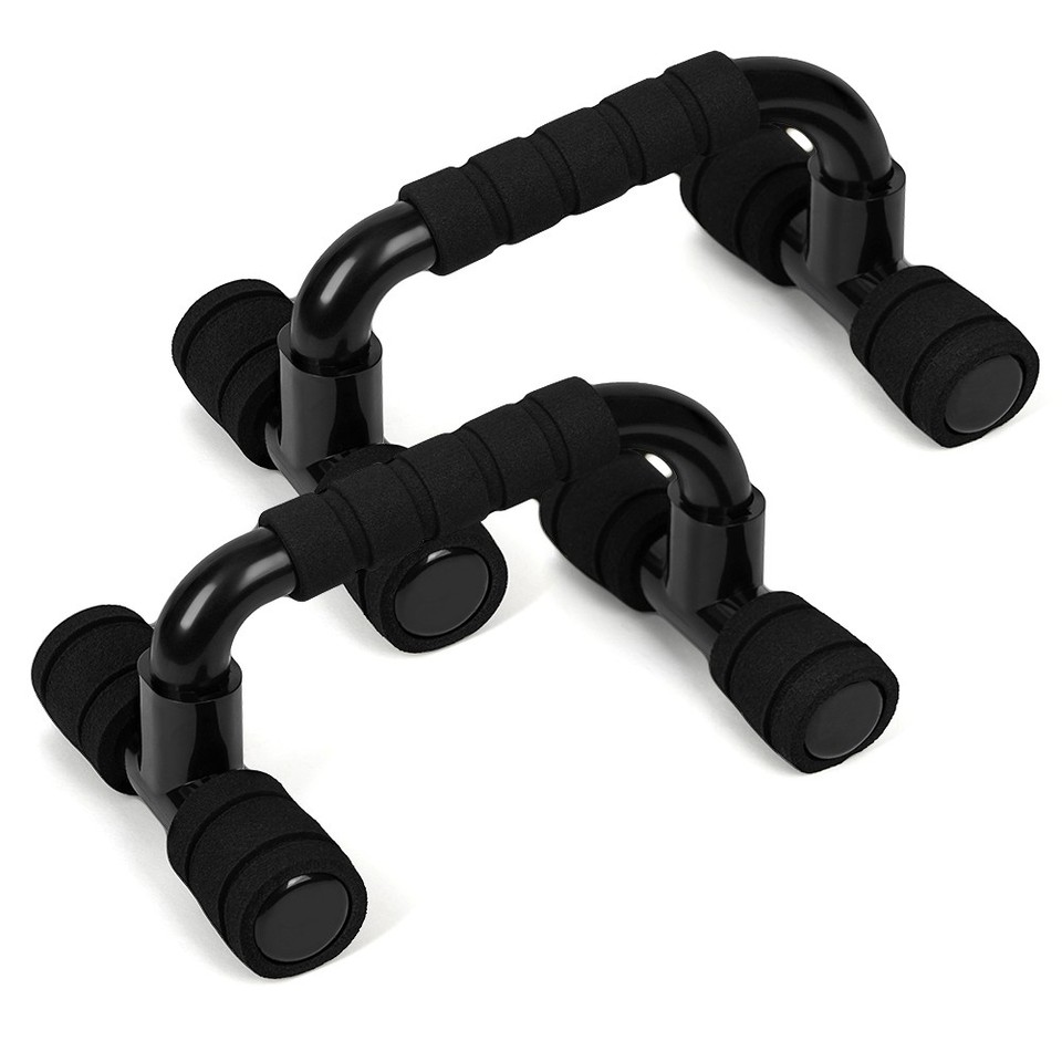 2x Push Up Bars Press Ups Handles Stand Home Gym Exercise Workout Foam ...