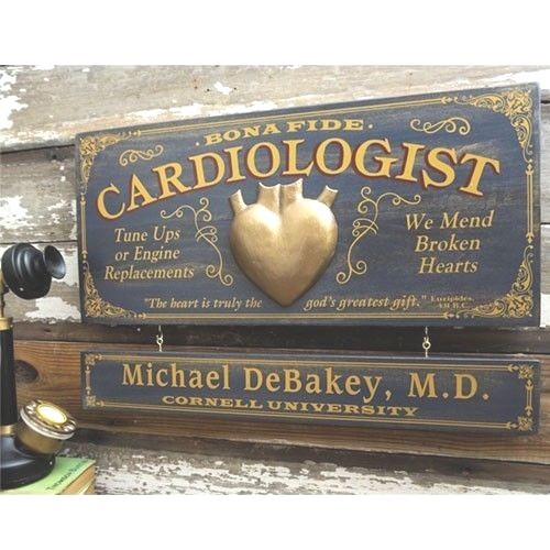 Cardiologist Profession Wood Sign with Personalized Nameboard | eBay