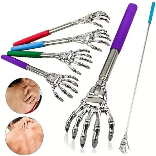 2PCS Stainless Steel Retractable Back Scratcher - Rubber Handle ...