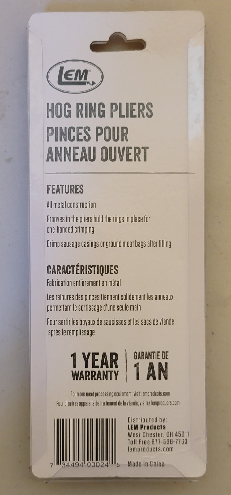 LEM Products Manual Hog Ring Pliers Ship for sale online | eBay