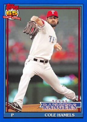 2016 Topps Archives Blue #221 Cole Hamels Rangers | eBay