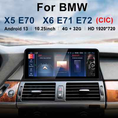10.25" Android Screen Display Upgrade CarPlay Multimedia for BMW X5 E70 ...
