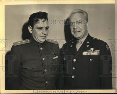 1944 Press Photo Lieutenant General Rudenko and Major General James A ...