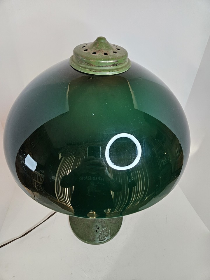 Antique Working 1916 PITTSBURGH LAMP, BRASS & GLASS CO. Green Glass ...
