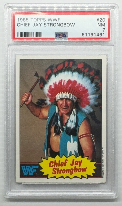 1985 Topps WWF Chief Jay Strongbow #20 PSA 7 NM | eBay