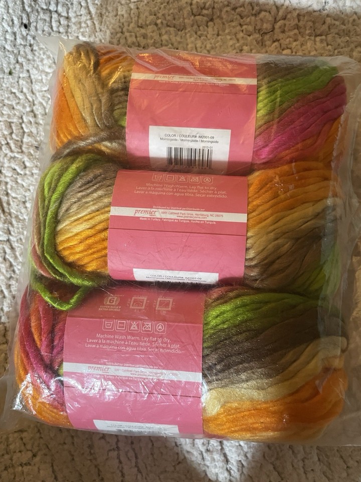 New Three Skeins Isaac Mizrahi Craft Yarn Morningside Super Bulky Six ...