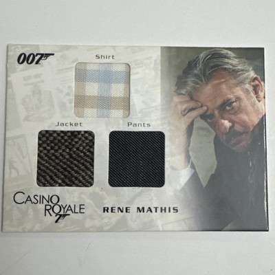 James Bond Archives Casino Royal Rene Mathis Trio Relic Card TC04 SN ...