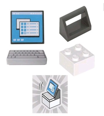 LEGO Computer Small Build Minifigure Accessory ( 4 Parts) | eBay Australia
